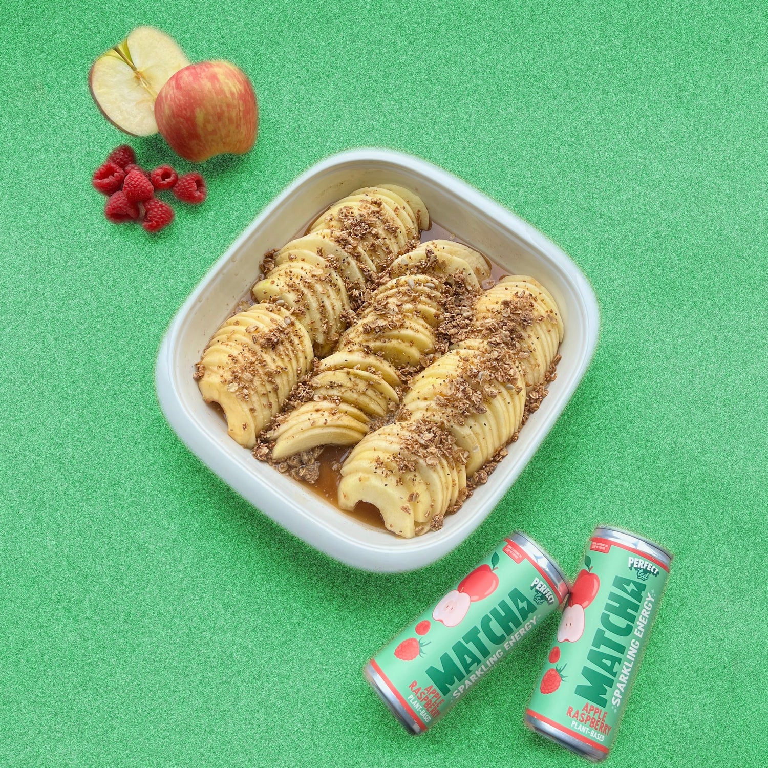 Matcha Apple Raspberry Baked Apples – PerfectTed