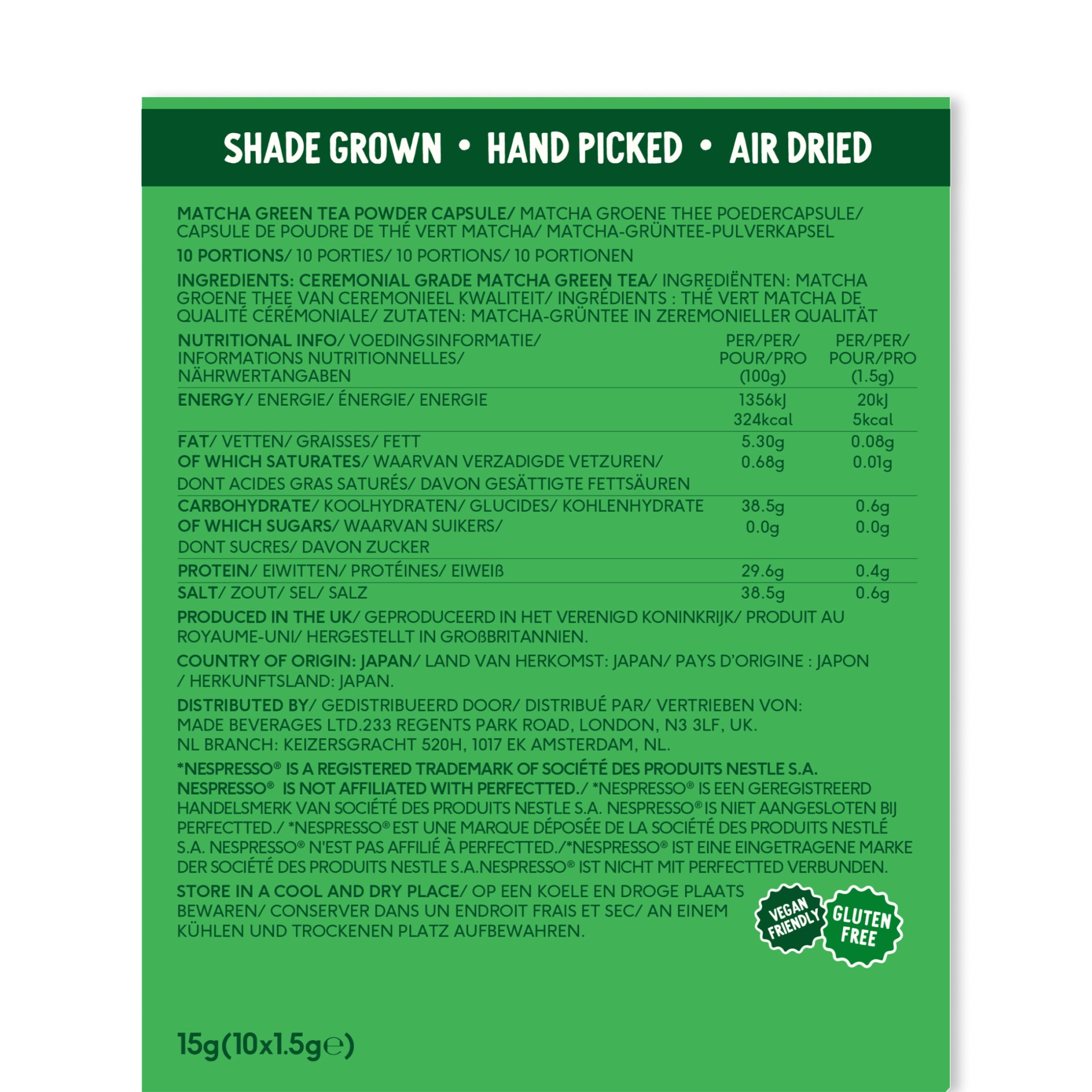 Matcha Original Nespresso® Compatible Pod – PerfectTed