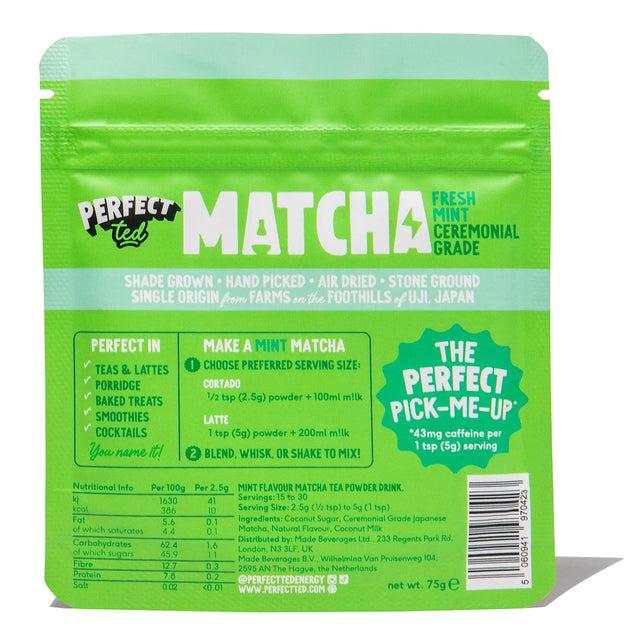 Fresh Mint Matcha Latte Powder – PerfectTed