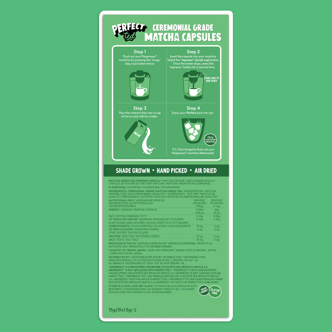 Matcha Original Nespresso® Compatible Pod – PerfectTed