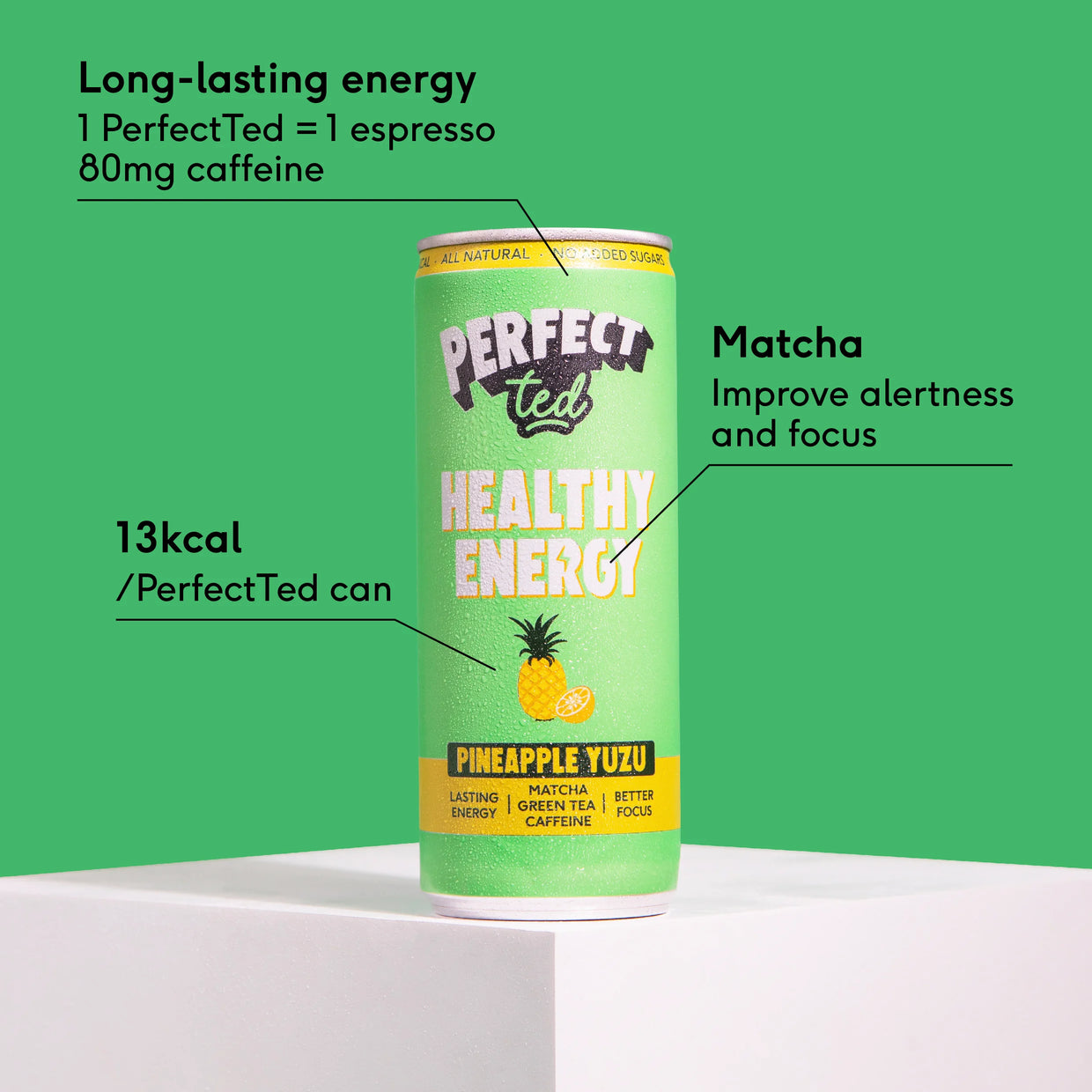 Pineapple Yuzu Natural Energy Drink – PerfectTed