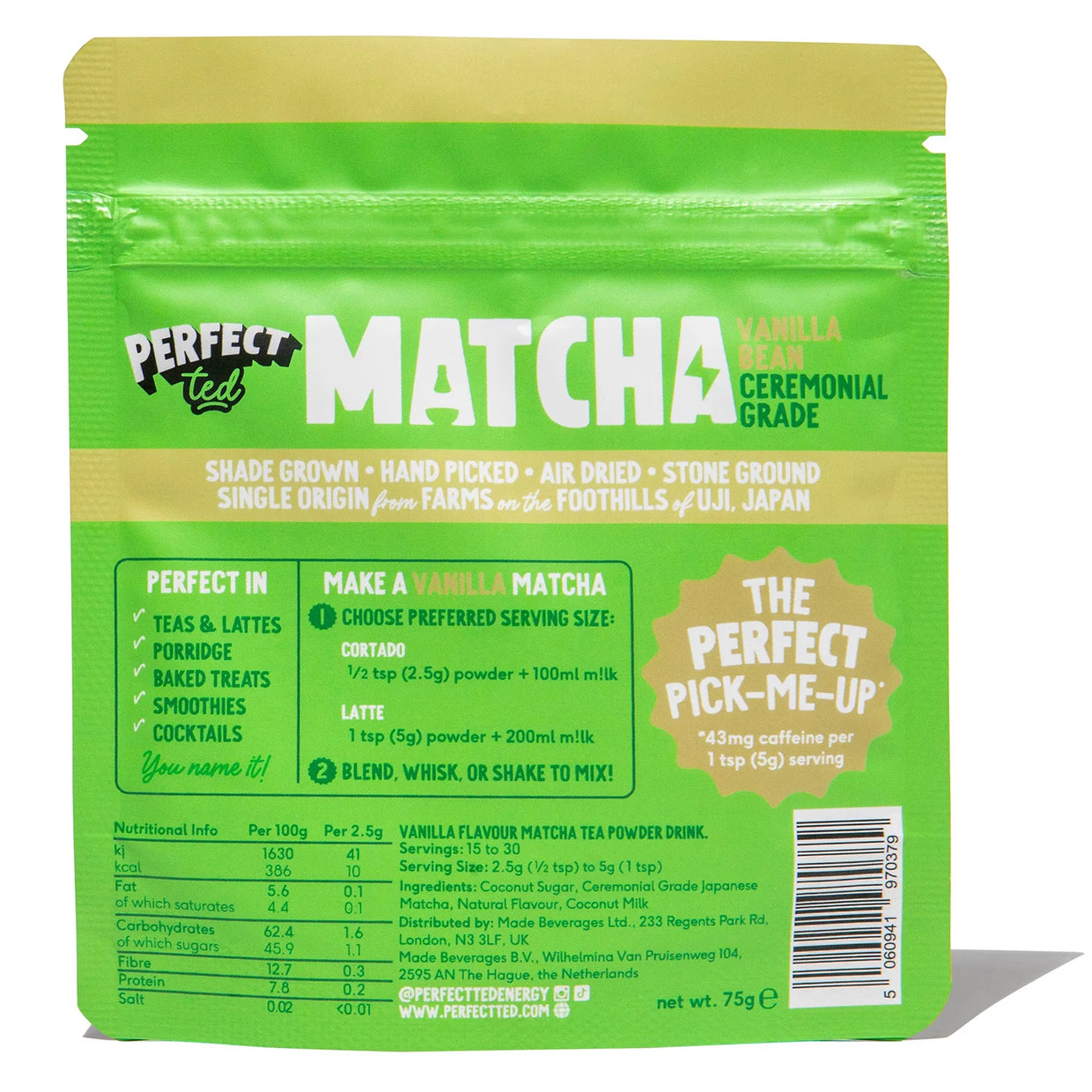 Matcha Powder 30g Pouch – PerfectTed